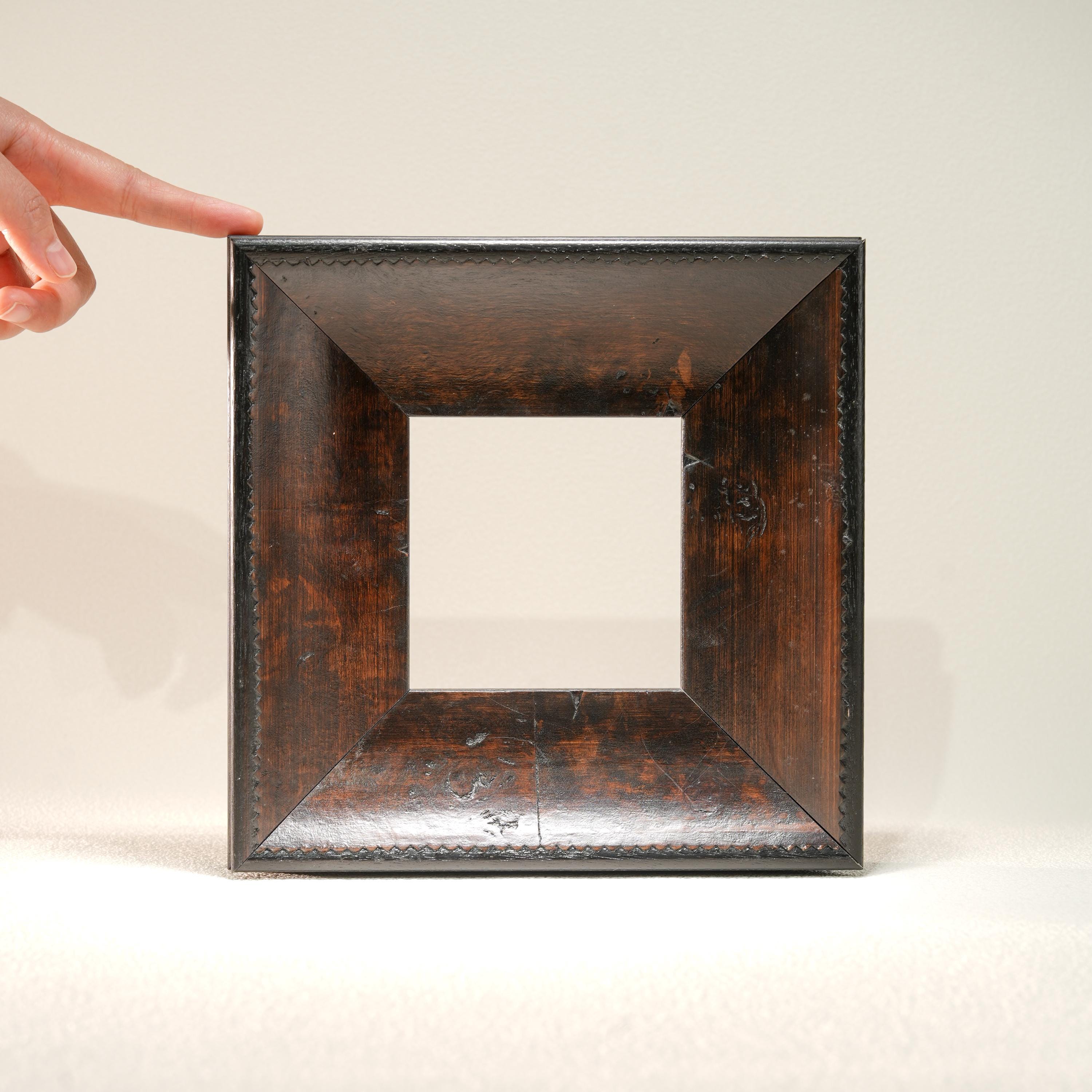 Modern Walnut Tree Bark-patterned, Wide Beveled Wood Frame, Boutique ...