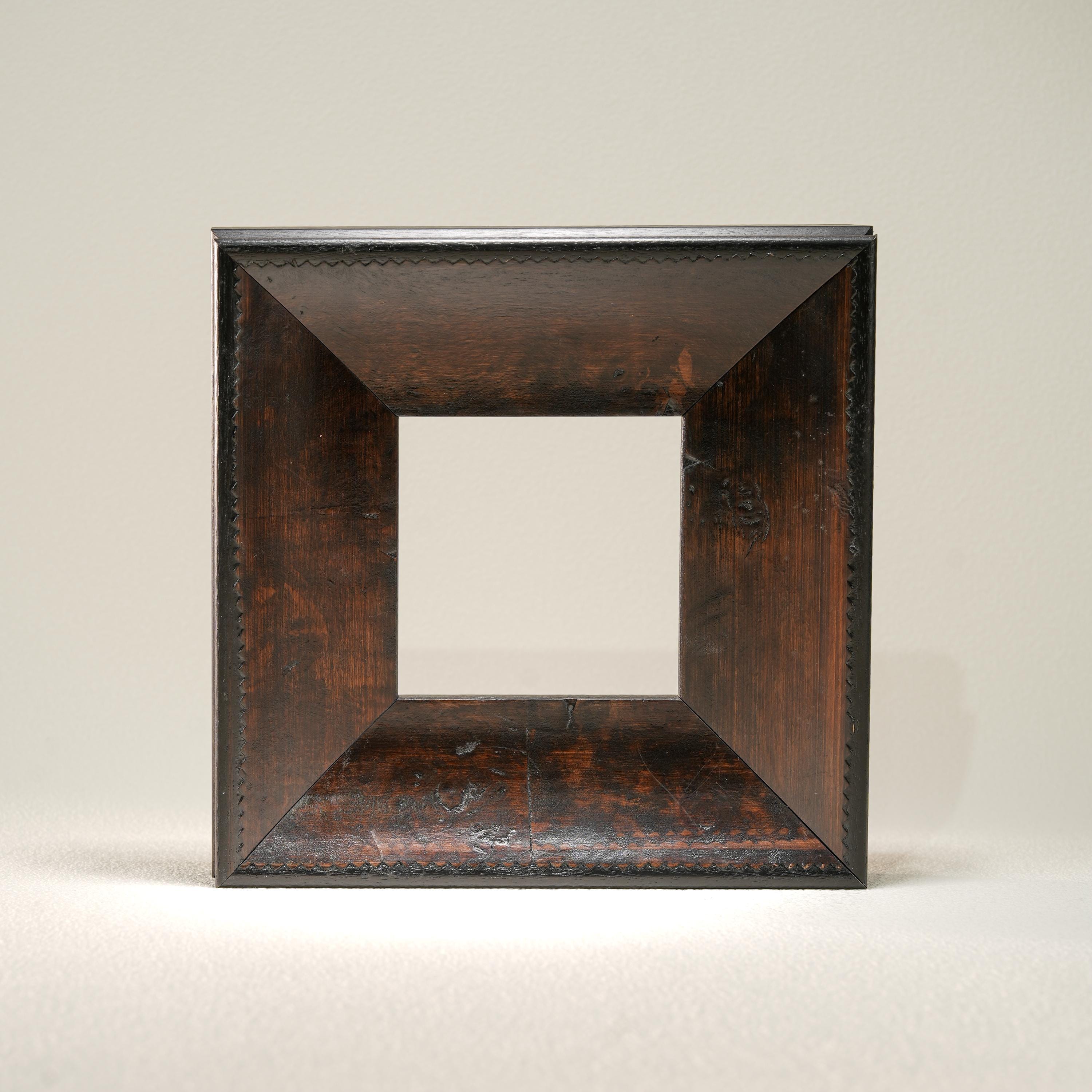 Modern Walnut Tree Bark-patterned, Wide Beveled Wood Frame, Boutique ...