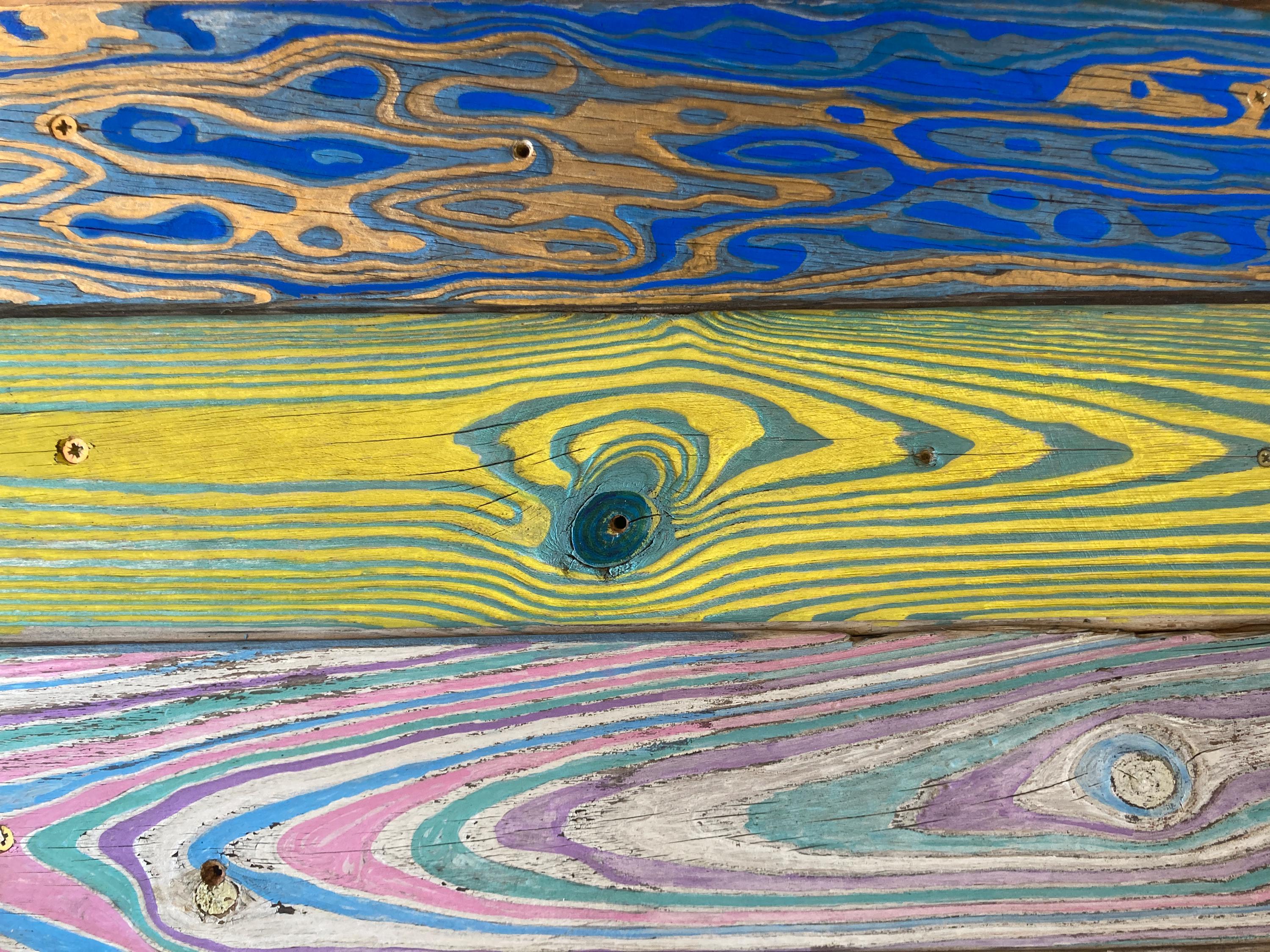 Psychedelic Coffee Table Beautiful Handmade and Hand Painted Bright ...