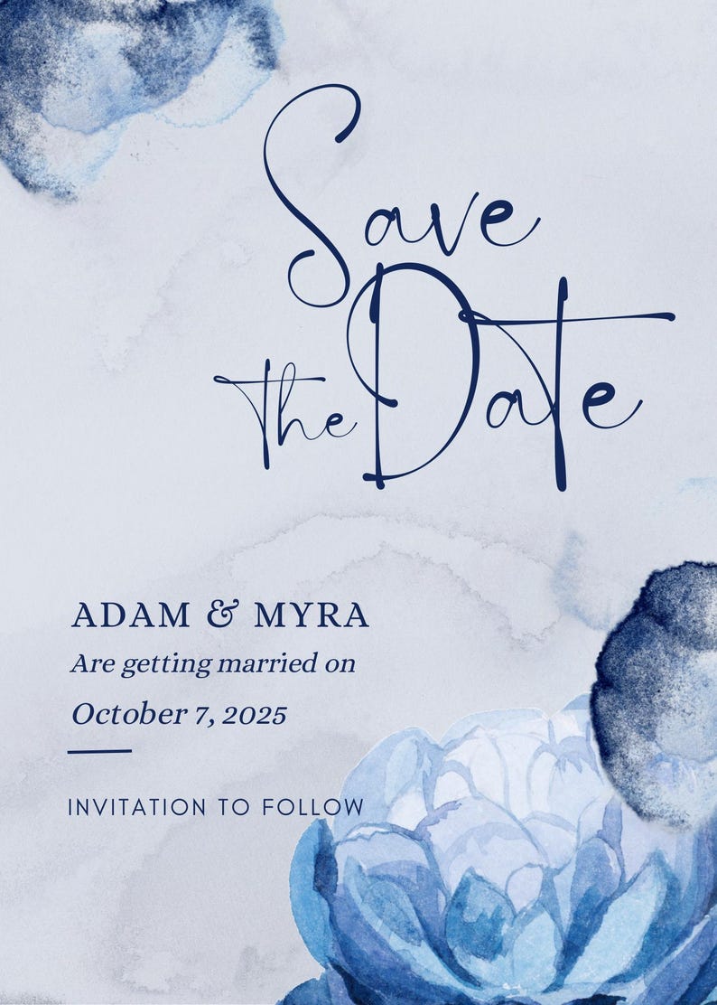 Editable Digital Save the Date Template | Instant Download ...