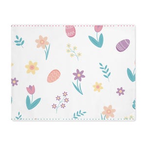 Easter Placemat, Bunny Rabbit Kitchen Table Setting, Spring Decor ...