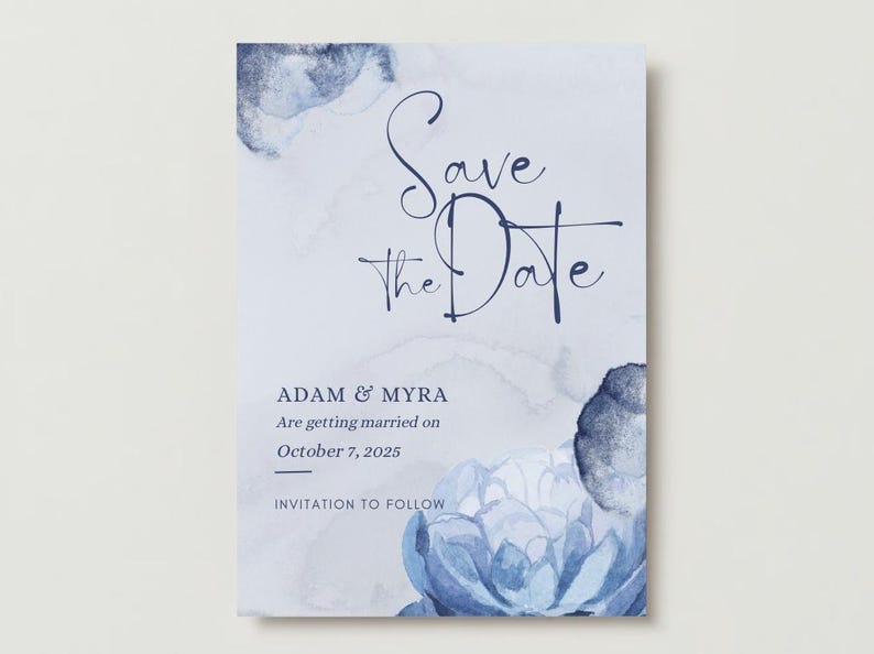 Editable Digital Save the Date Template | Instant Download ...