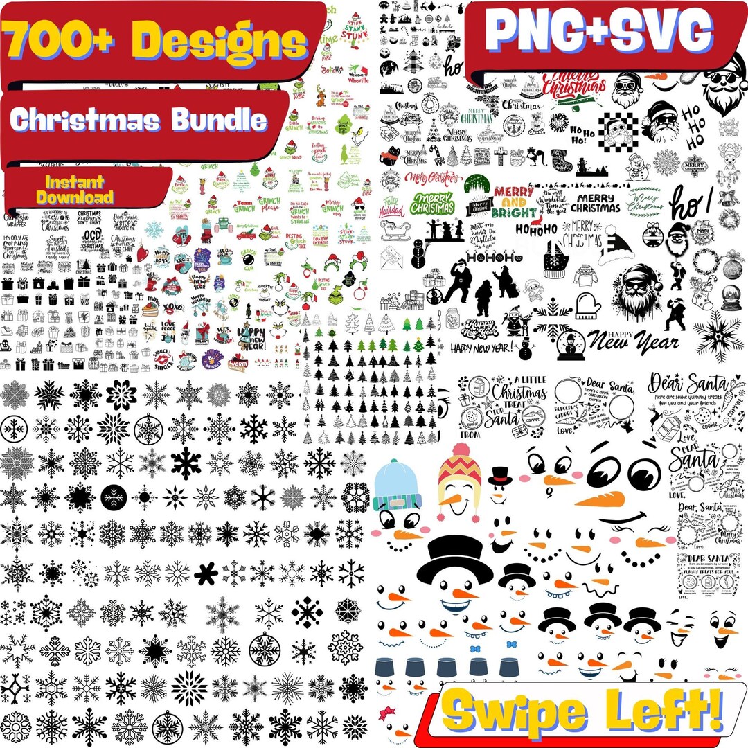 Christmas Svg Bundle Cricut , Christmas Clipart, Christmas Svg Files ...