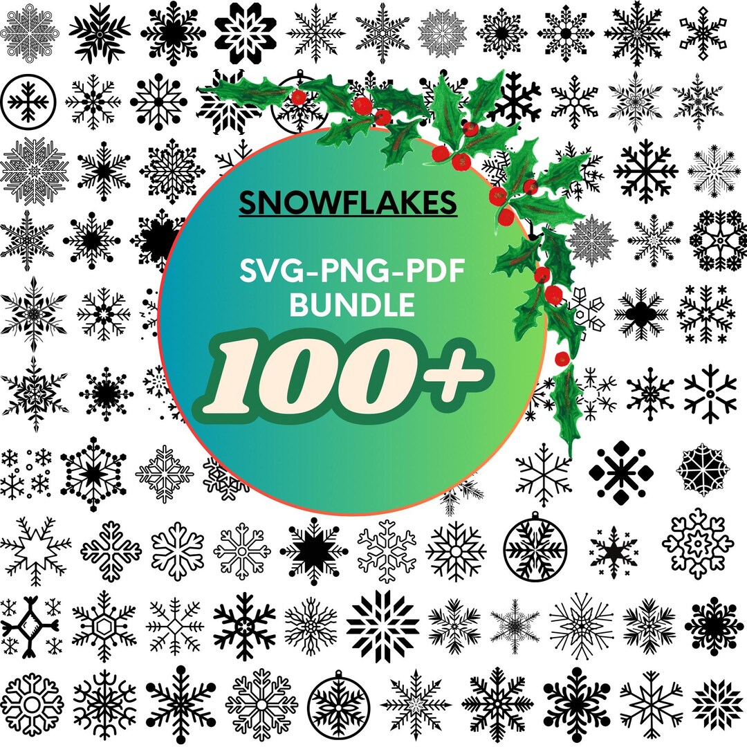 Snowflake Bundle Svg, Split Snowflake Svg, Snow Flake Cut File ...