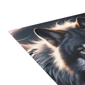 Wolf Card, Wolf Head Face Graphic, Wolfdog Animal Print Stationery, Set ...