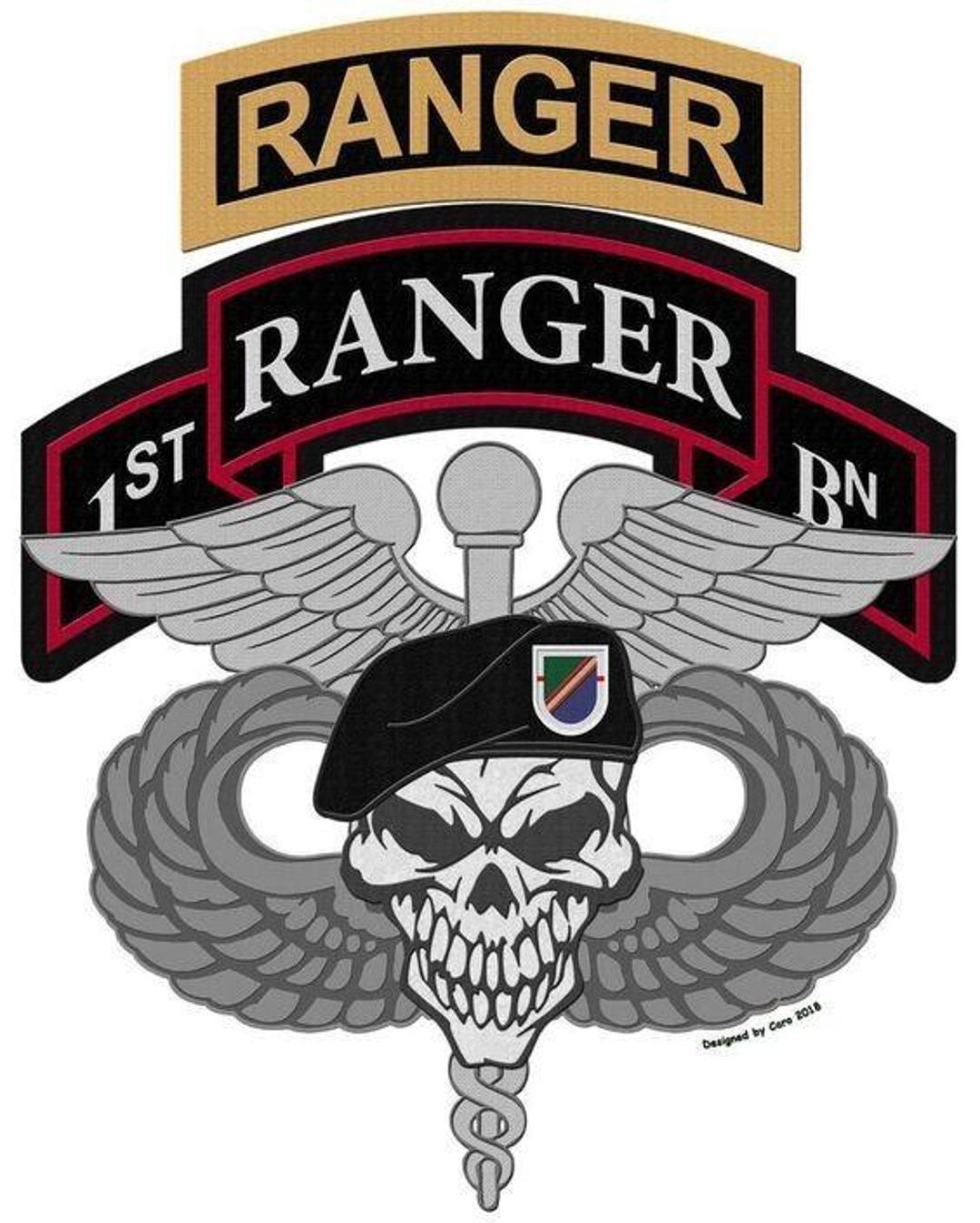 US Army 1st Ranger Battalion Medic Self-adhesive Vinyl Decal - Etsy