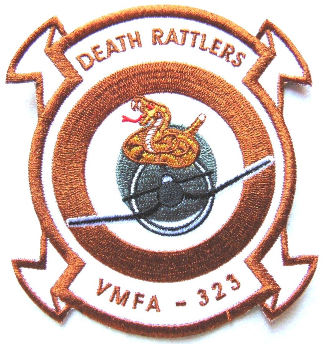 USMC Fighter Attack Squadron VMFA-323 death Rattlers Iron-on/sew-on ...