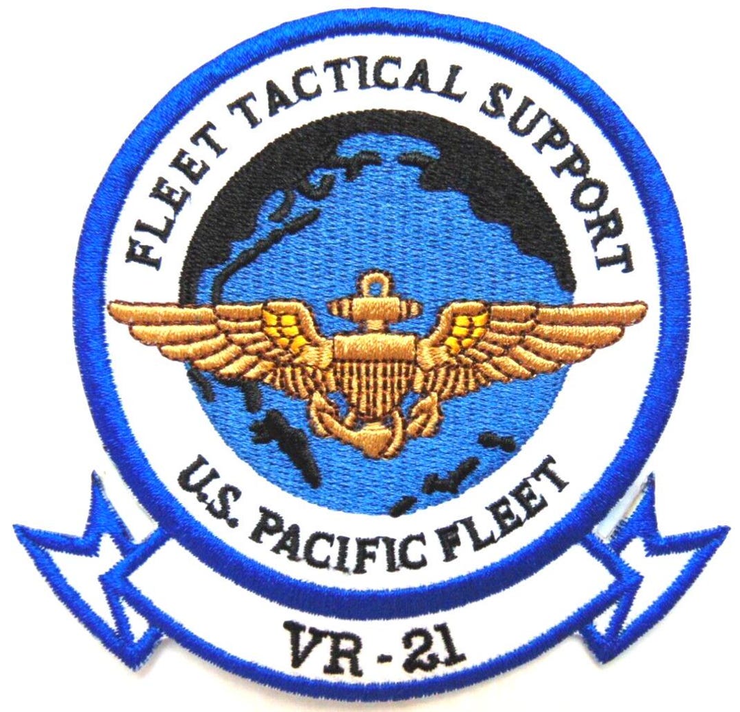 USN Fleet Tactical Support Air Transport Squadron (VR-21) Iron-on/sew ...