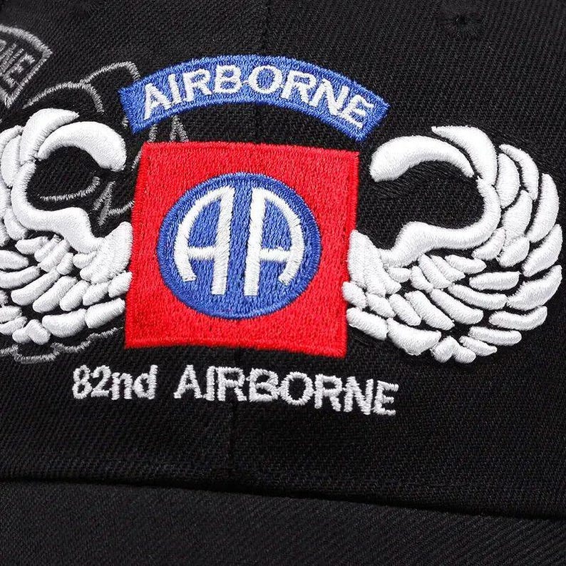 U.S. Army 82nd Airborne Baseball Hat With Jump Wings (black) - Etsy