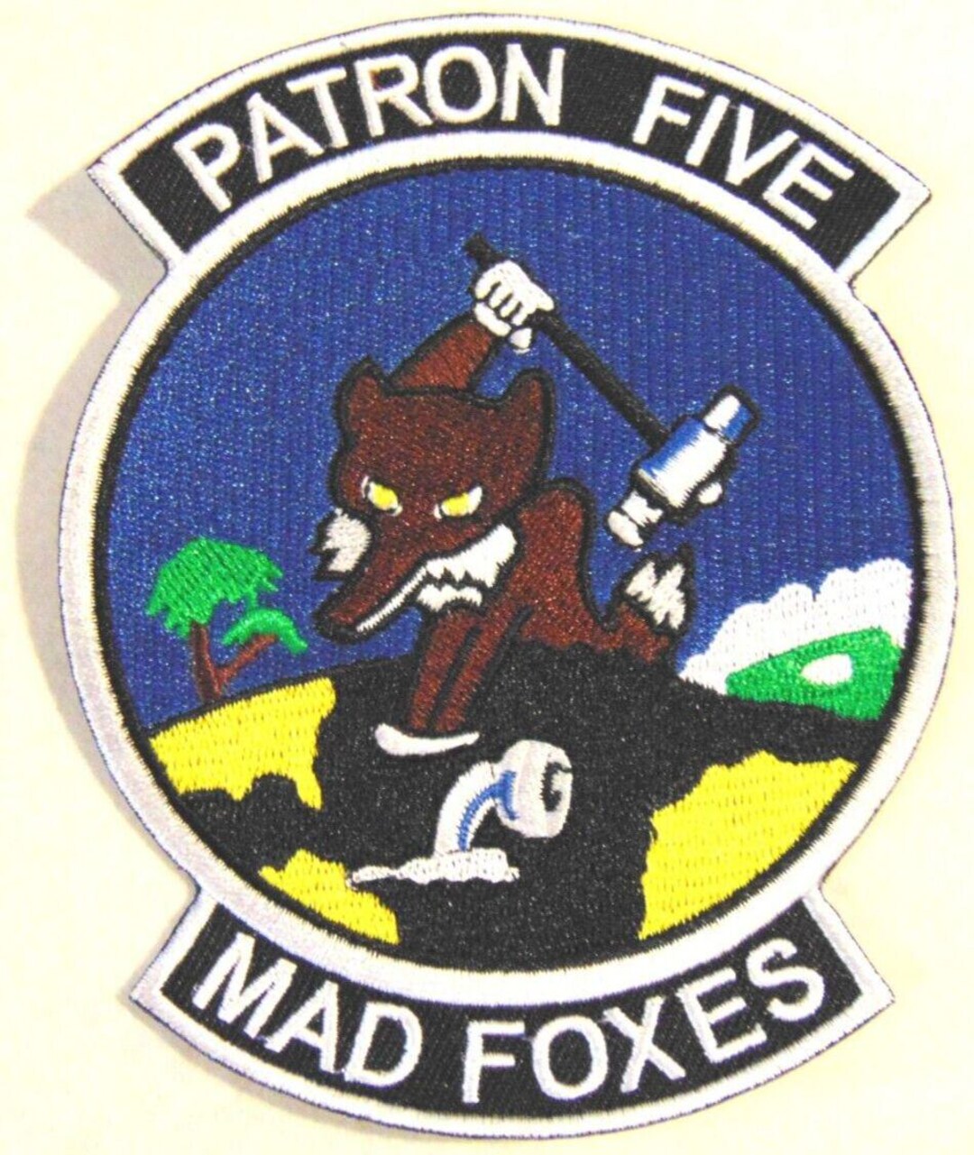USN Air Force PATRON FIVE Squadron Iron-on/sew-on Patch - Etsy