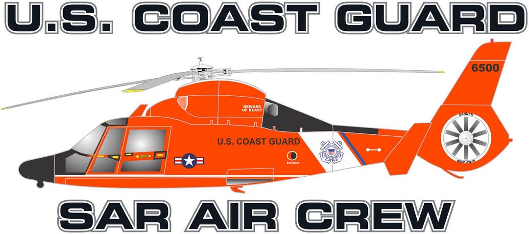 US Coast Guard SAR Air Crew Self-adhesive Vinyl Sticker Decal - Etsy
