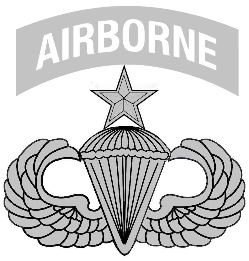 US Army Airborne Jumpmaster Wings Self-adhesive Vinyl Decal - Etsy
