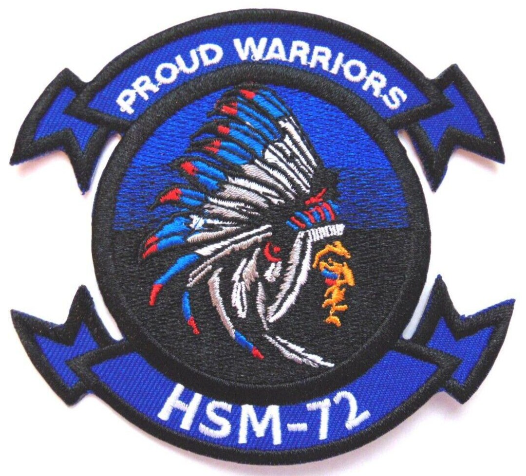 USN Helicopter Maritime Strike SQN HSM-72 Proud Warrior Iron-on/sew-on ...