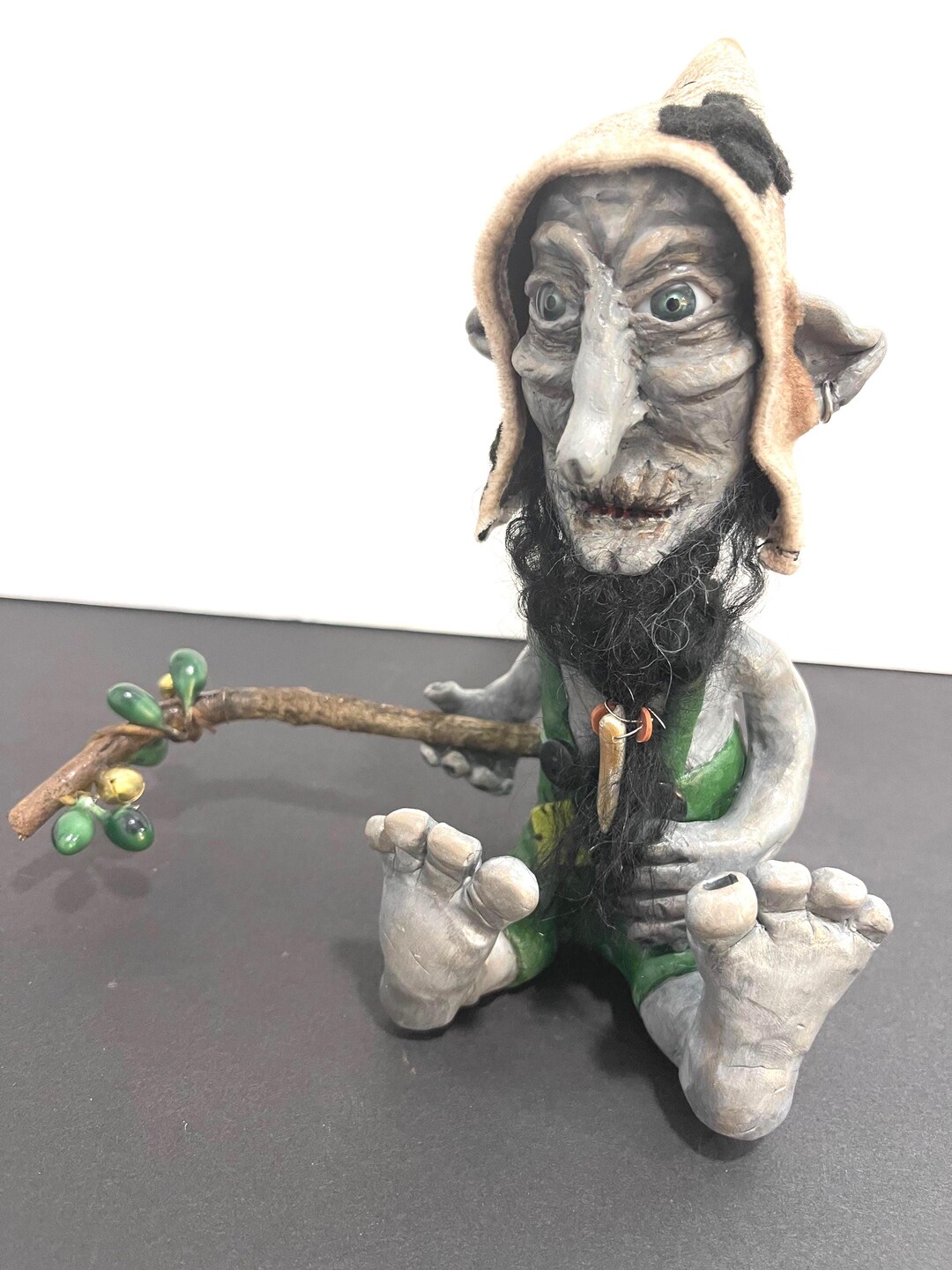 Handmade Clay Troll "trevor" Figurine: Whimsical Fantasy Statue - Etsy UK