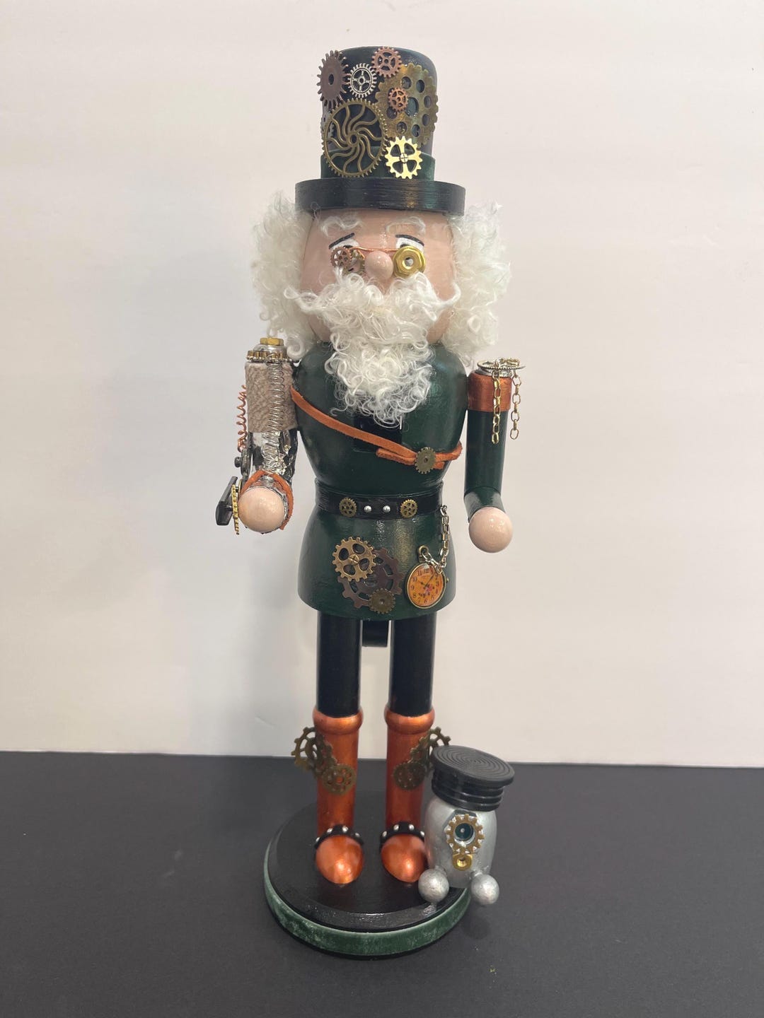 Steampunk Nutcracker Man With Android, Holiday Figurine, Handmade ...