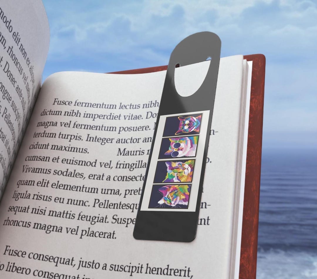 Artistic Cat Metal Bookmark *part of the Proceeds of This Bookmark Will ...