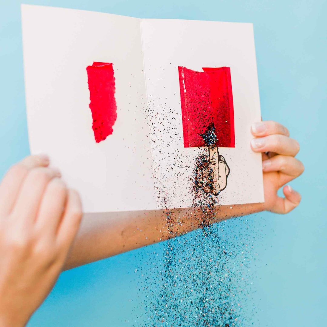 Thank You - Glitter Bomb Card - Etsy