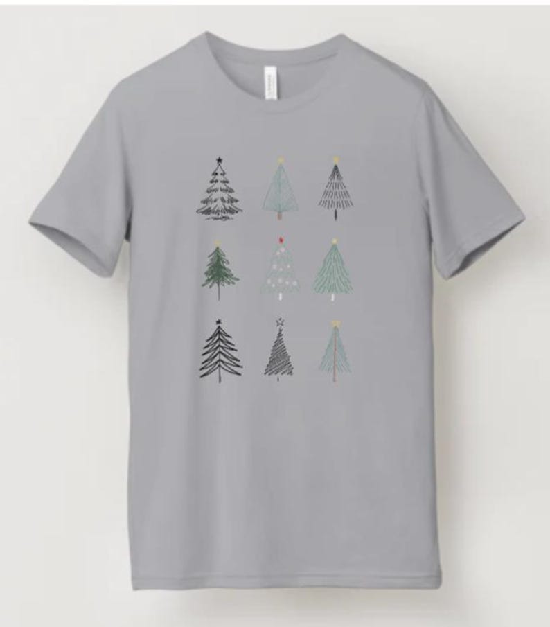 Christmas Tree Line Art Print (digital Download) - Etsy