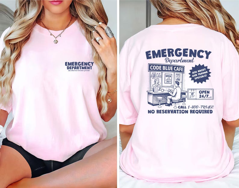 Emergency Department Sweatshirt, ER Nurse Shirt, Funny Code Blue ...