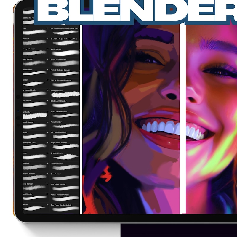 Faces Brushes Stamp - Etsy