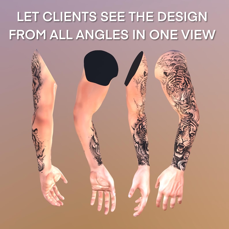 70 Procreate 3D Tattoo Arm Models: Male & Female 4K (digital Download ...