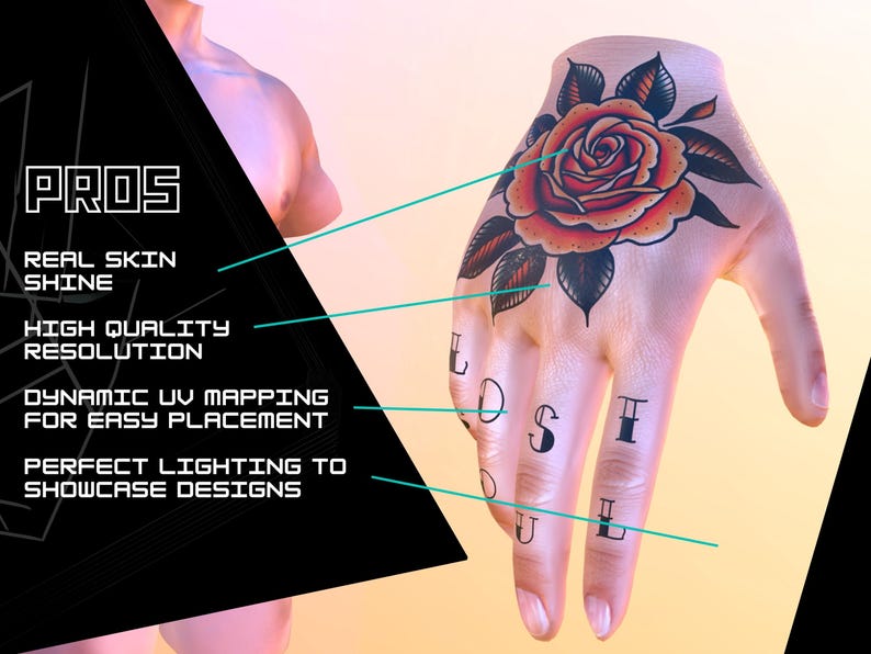 THE ULTIMATE 3D Tattoo Model Bundle 42 Male & Female 4k Models for ...