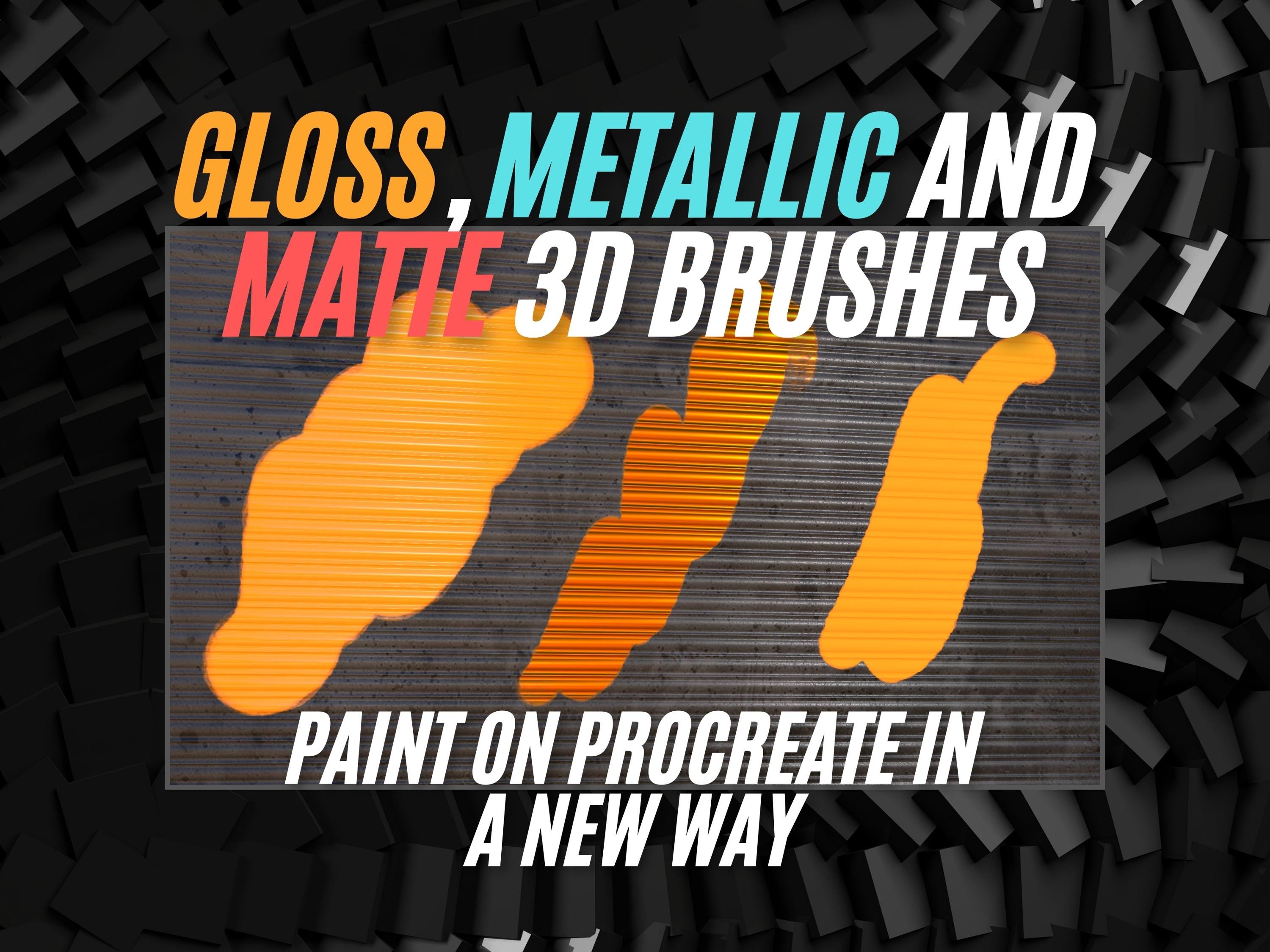 3D Graffiti Procreate Set 5 Realistic Models & 50 Spray Paint Brushes ...