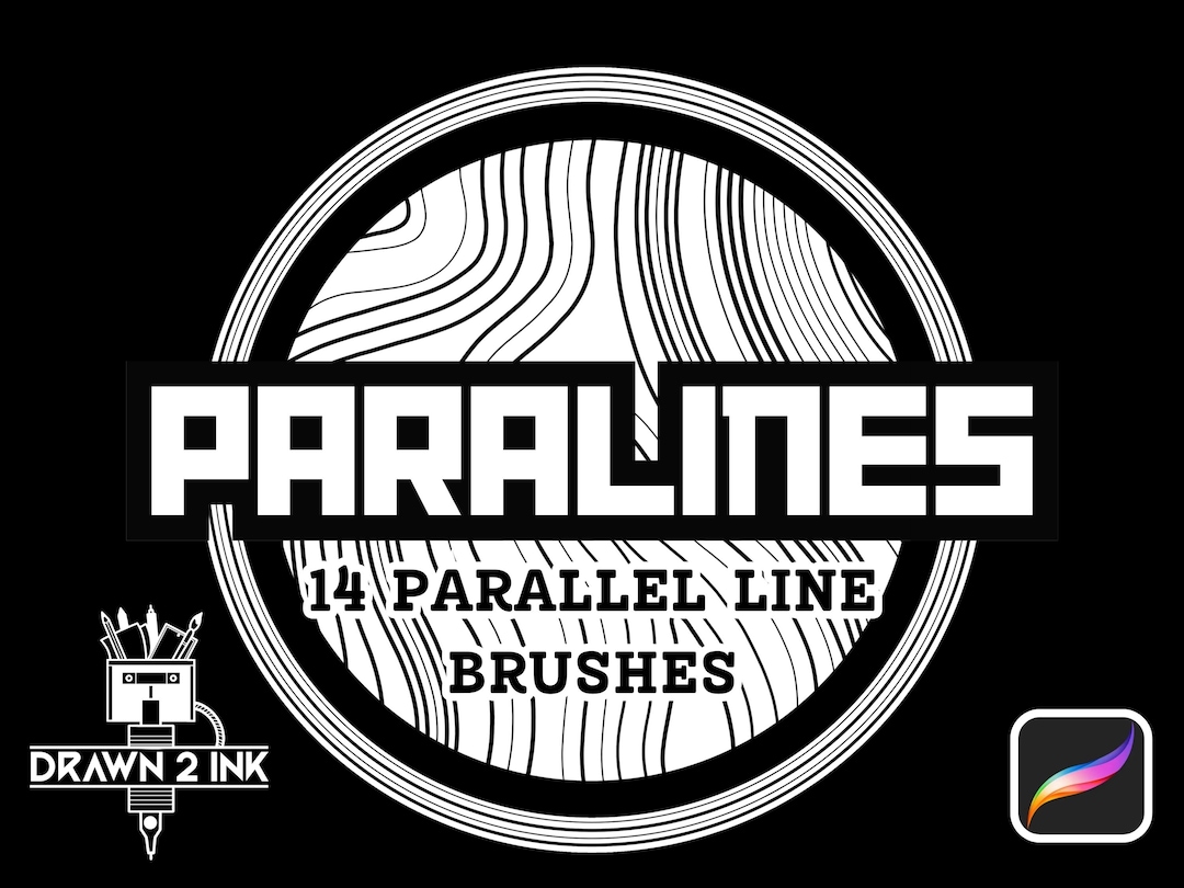 Procreate Parallel Line Brush Set – 14 Clean Multi-line Brushes for ...