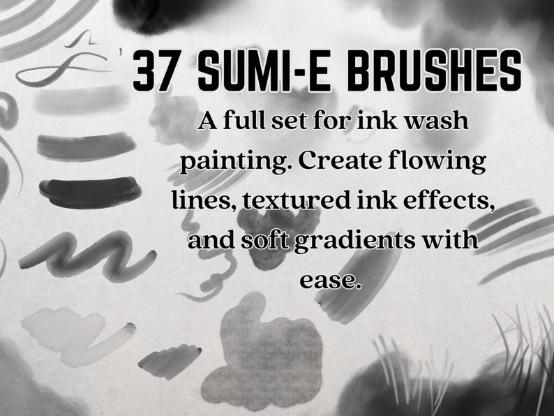 50 Shodō & Sumi-e Procreate Brushes: Japanese Painting and Calligraphy ...