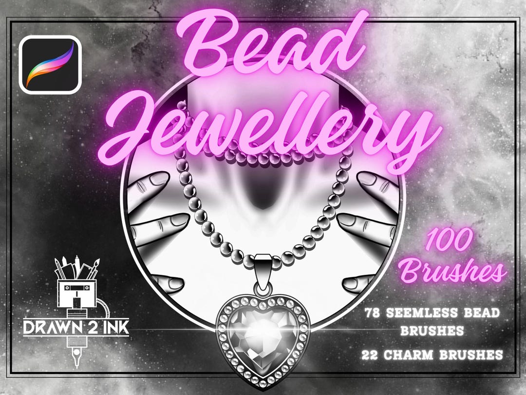 Bead Jewelry Procreate Brush Set – 100 Bead & Charm Brushes for Seamless Designs - Etsy