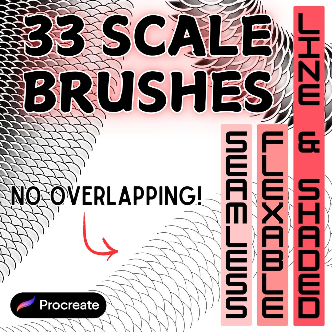 The Ultimate Procreate Scale Brush Set – 33 Seamless, Flexible Brushes ...