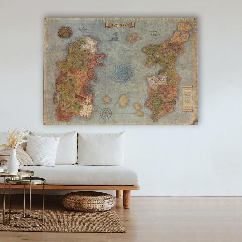 World of Warcraft, Detailed Map, World Map, Tabletop, WOTLK, Wrath of ...