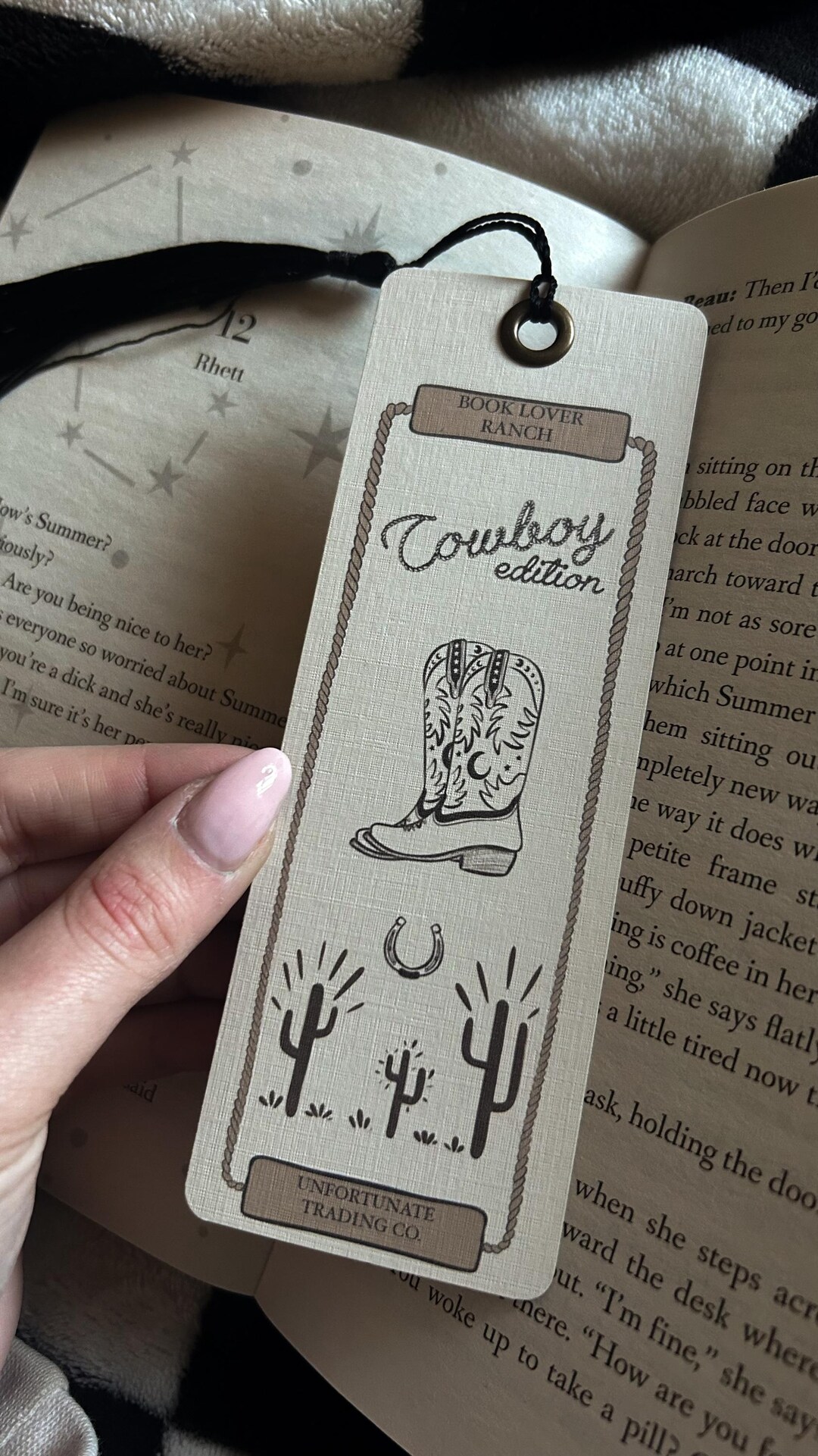 Cowboy Bookmark / Book Lovers Collection / Wild West Eyelet & Tassel ...