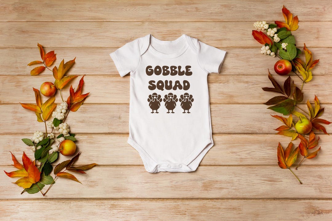 Gobble Squad SVG: Funny Retro Thanksgiving Turkey Cut File (digital ...