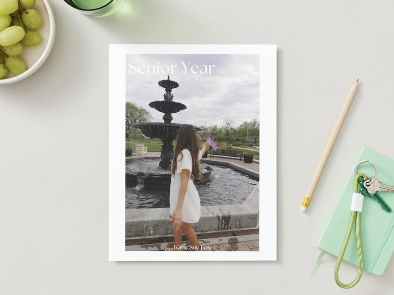 College Digital Scrapbook Template: Senior Year Scrapbook, College ...