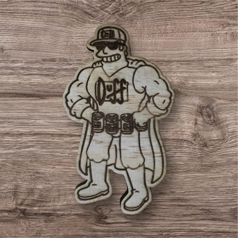 Duffman/the Simpsons Wooden Magenet - Etsy