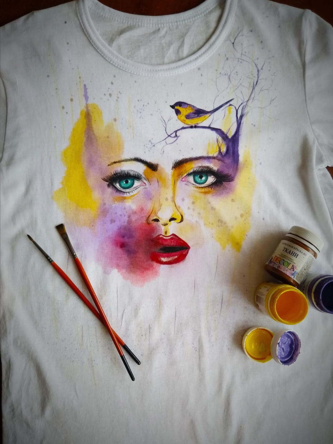 Hand-painted T-shirt. Exclusive T-shirt. Customization of Clothes ...