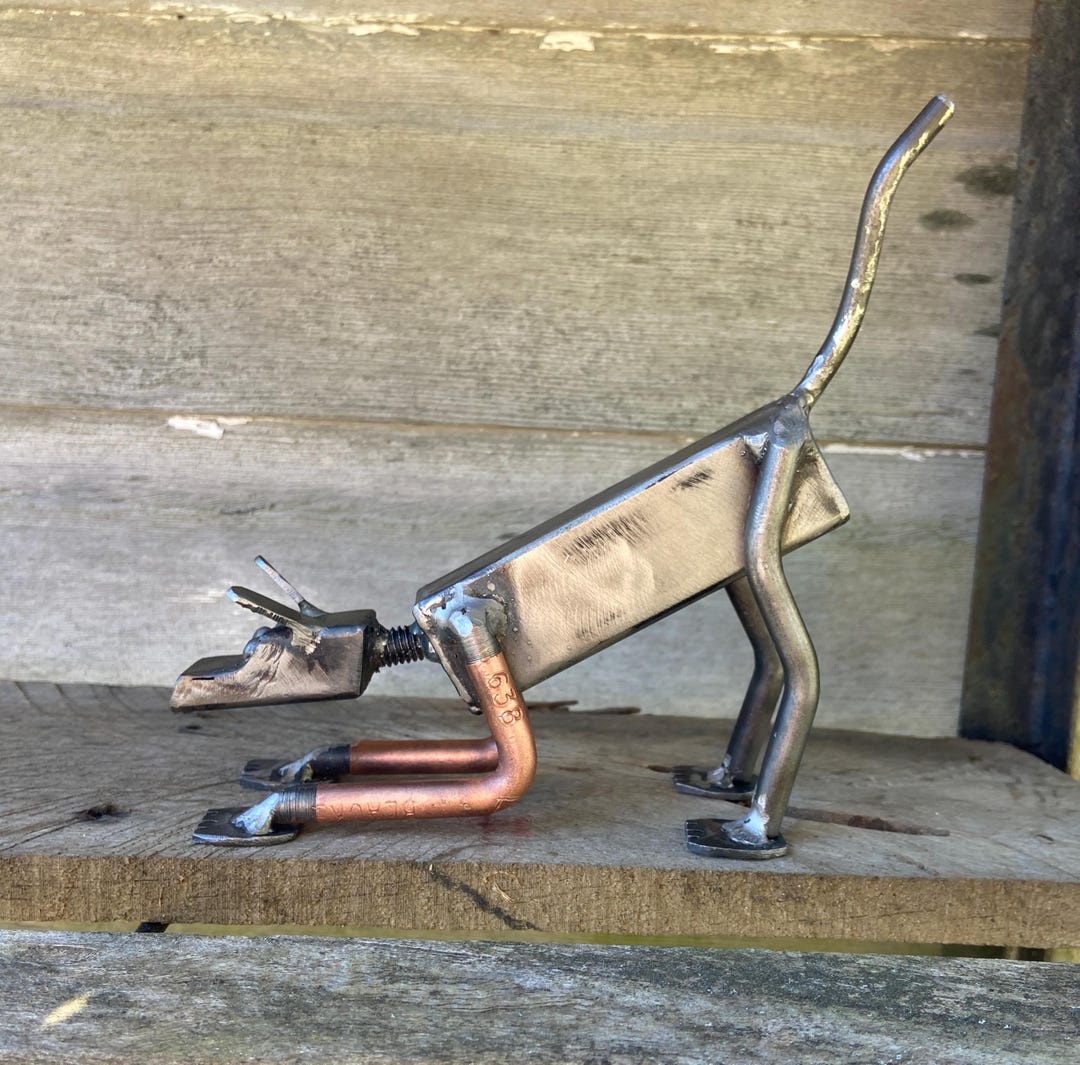 Recycle Metal Dog Sculpture - Etsy
