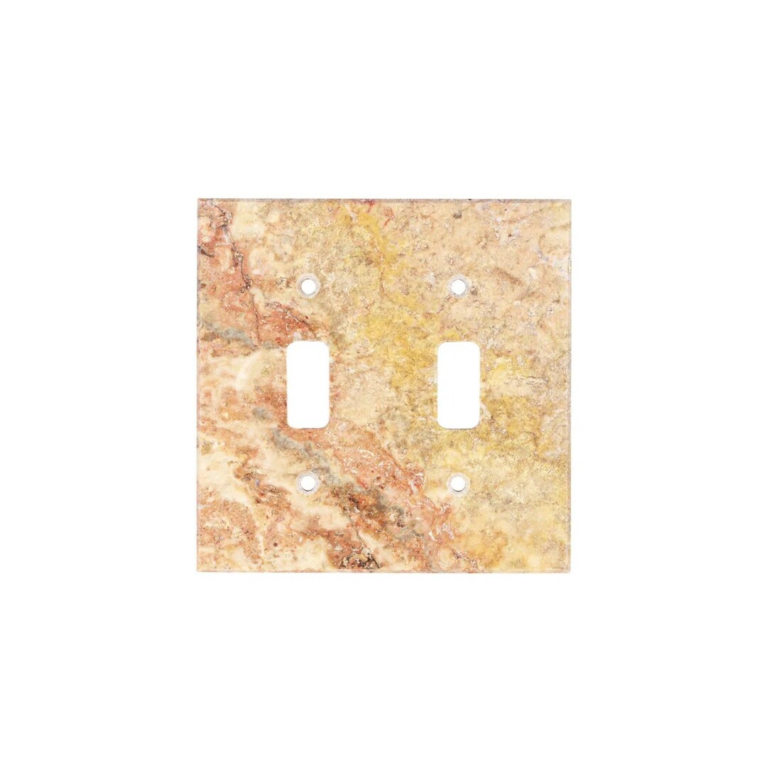 Scabos Travertine Double Toggle Plate Switch Wall Plate|cover Plate ...