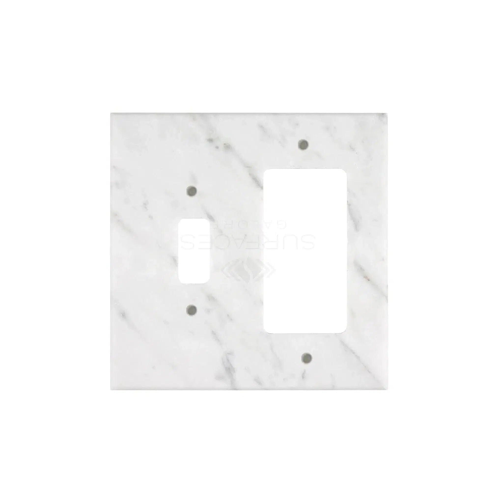 Carrara White Marble Toggle Rocker Switch Plate Cover - Etsy