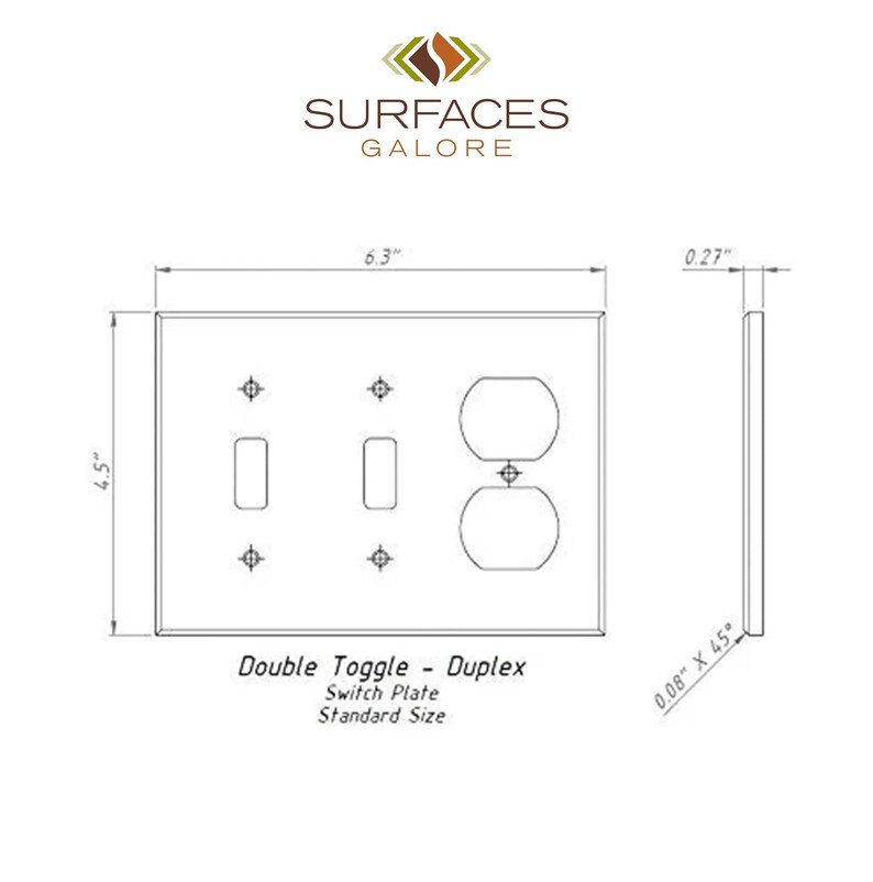 Travertine Double Toggle Duplex Switch Plate Cover - Etsy