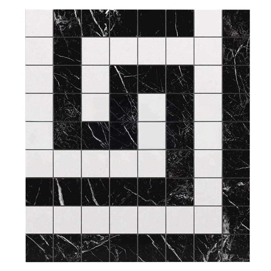 Thassos White (greek) Greek Key Border Corner (W| Black) Marble 3 1|8 X ...