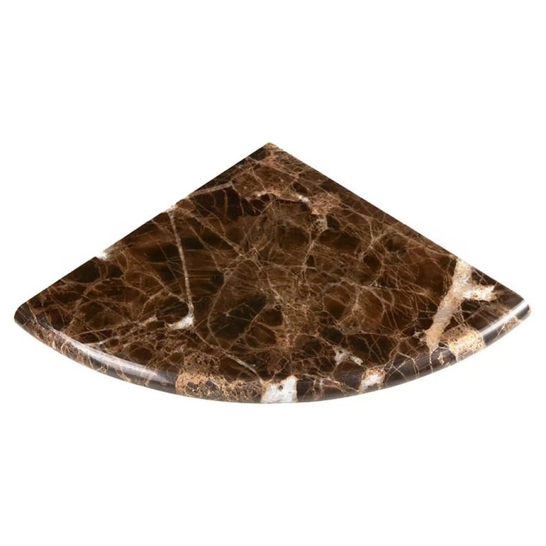 Emperador Dark Marble Shower Corner Shelf - Etsy