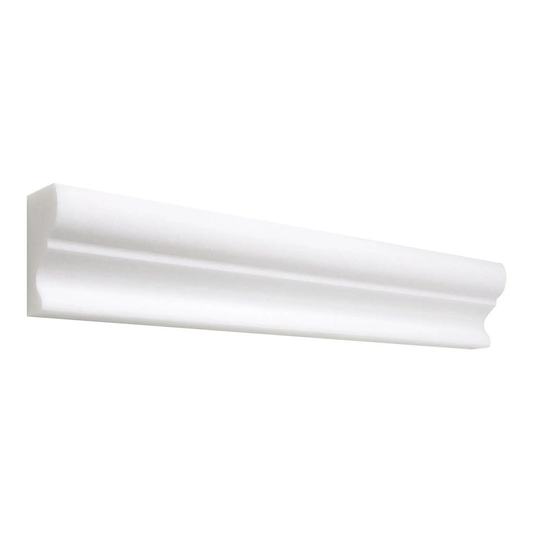 Thassos White (greek) 2X12 Crown (mercer) Molding Marble Polished-honed ...