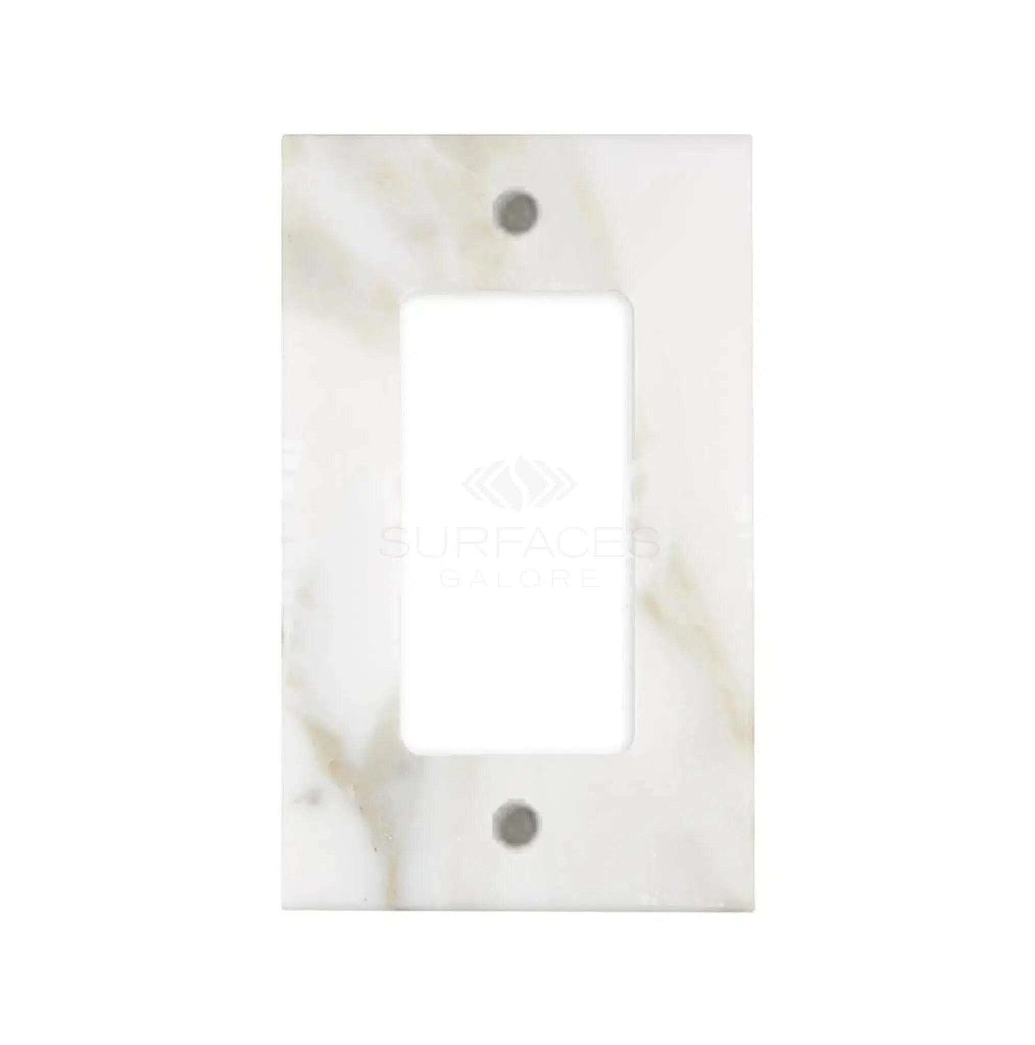 Calacatta Gold Marble Rocker Switch Plate - Natural Stone Wall Plate - Etsy