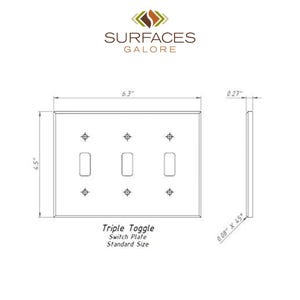 Ivory Travertine Triple Toggle Switch Plate: Natural Stone Cover - Etsy