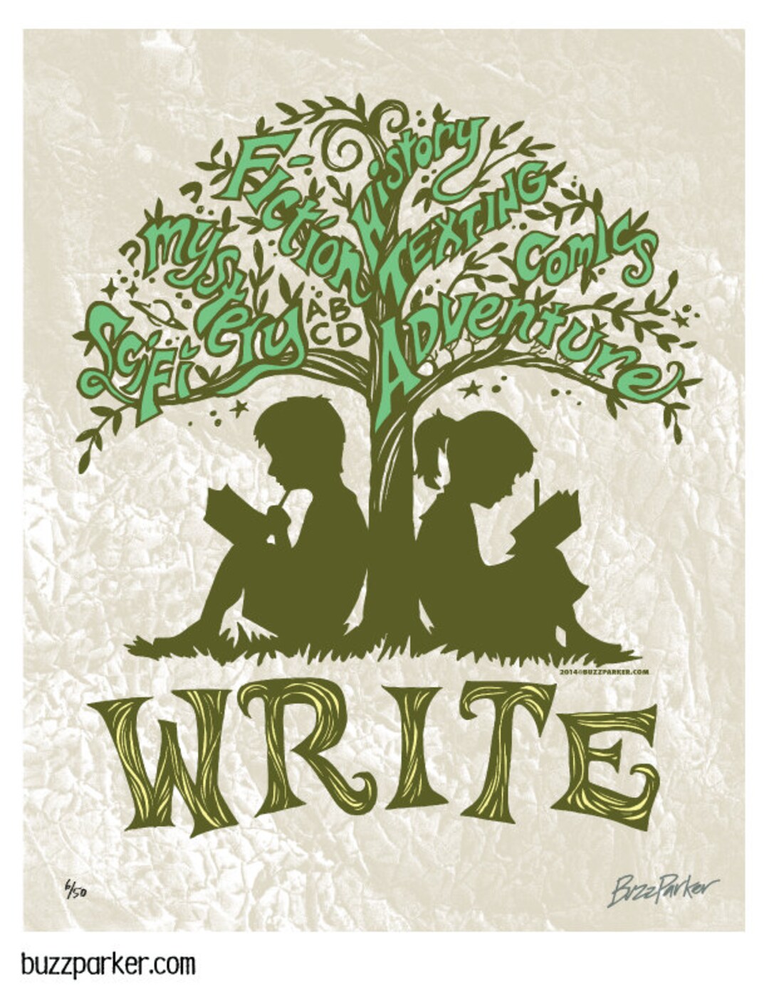 Writing Tree - 8x10 Art Print, Every Story an Adventure - Etsy
