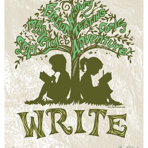 Writing Tree - 8x10 Art Print, Every Story an Adventure - Etsy