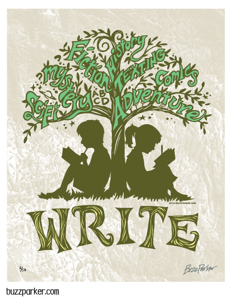 Writing Tree - 8x10 Art Print, Every Story an Adventure - Etsy