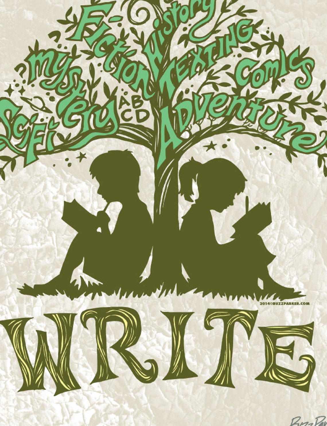 Writing Tree - 8x10 Art Print, Every Story an Adventure - Etsy